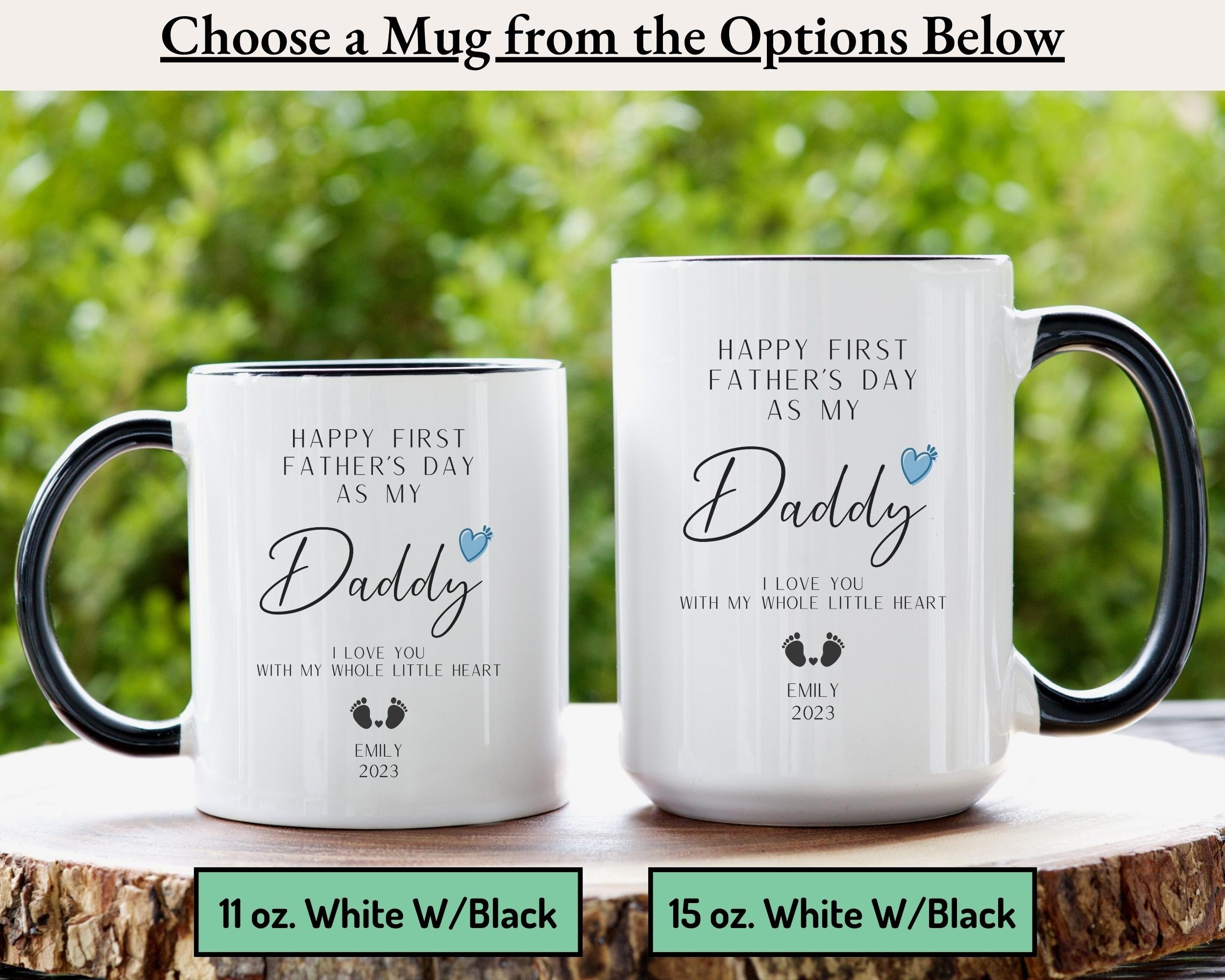 1st Father's Day Mug, New Dad Gift, Our First Fathers Day Mug, New Dad ...