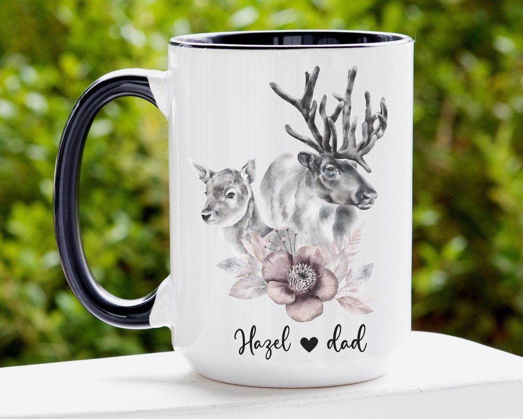 Reindeer Mug, Personalized Reindeer Mug 15 Oz, Custom Name Reindeer ...