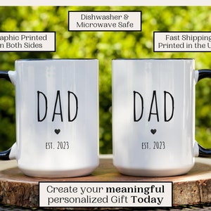 Daddy Mug, Personalized Daddy Mug, Custom New Dad Mug, Fathers Day Mug ...