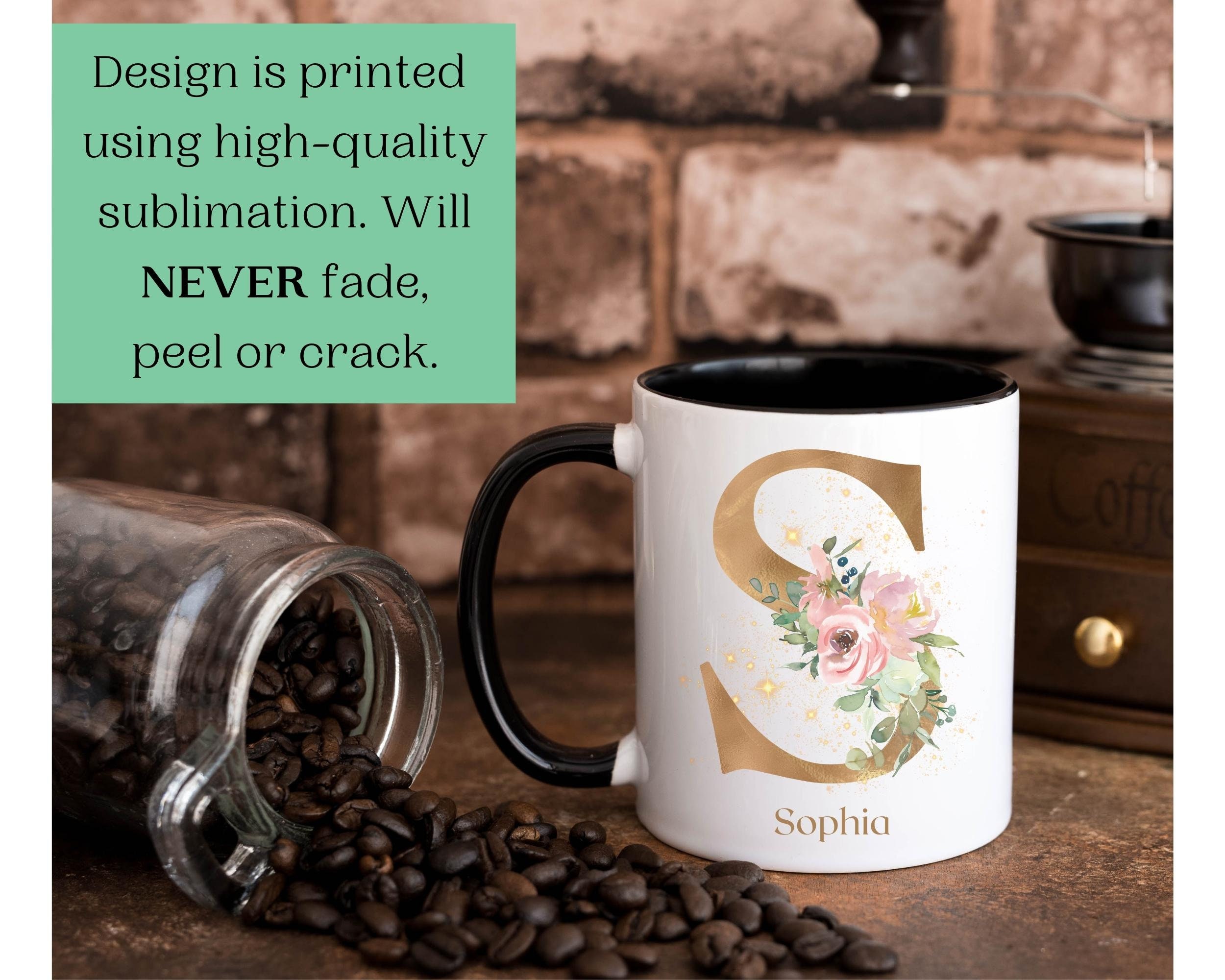 Personalized Coffee Mug, Personalized Name Coffee Cup, Initial Mug ...