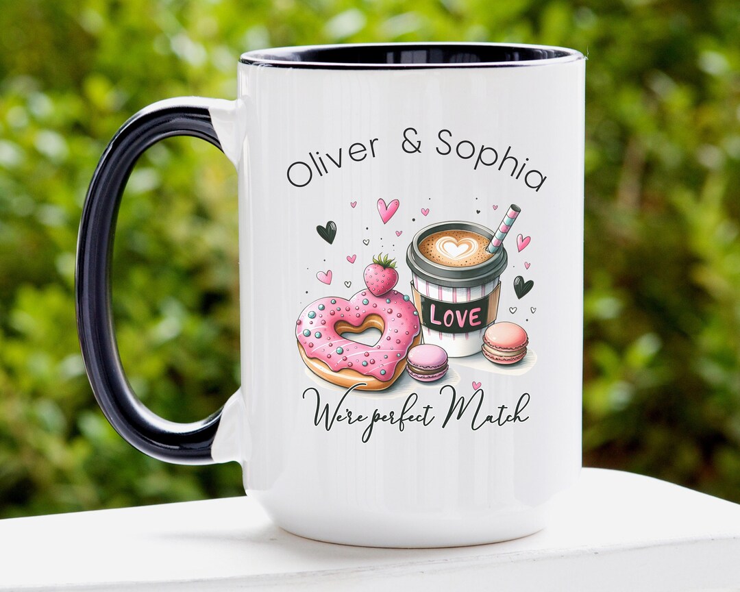 We Are Perfect Match Couple Mug Personalized, Anniversary Gift for ...