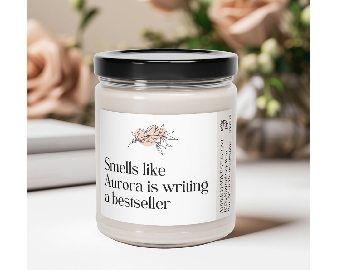 Personalized Writer Gift, Funny Candle Birthday Gift for Her, Custom ...