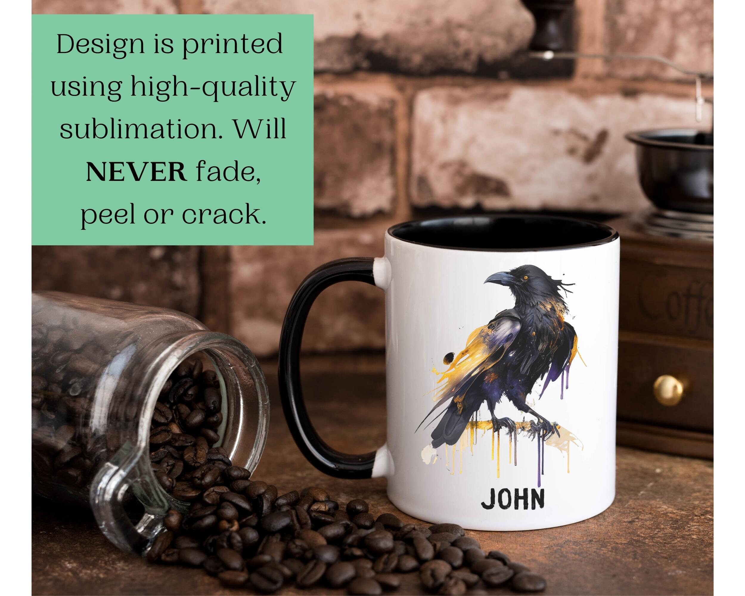 Personalized Raven Crow Coffee Mug Raven Gifts Crow Gift - Etsy