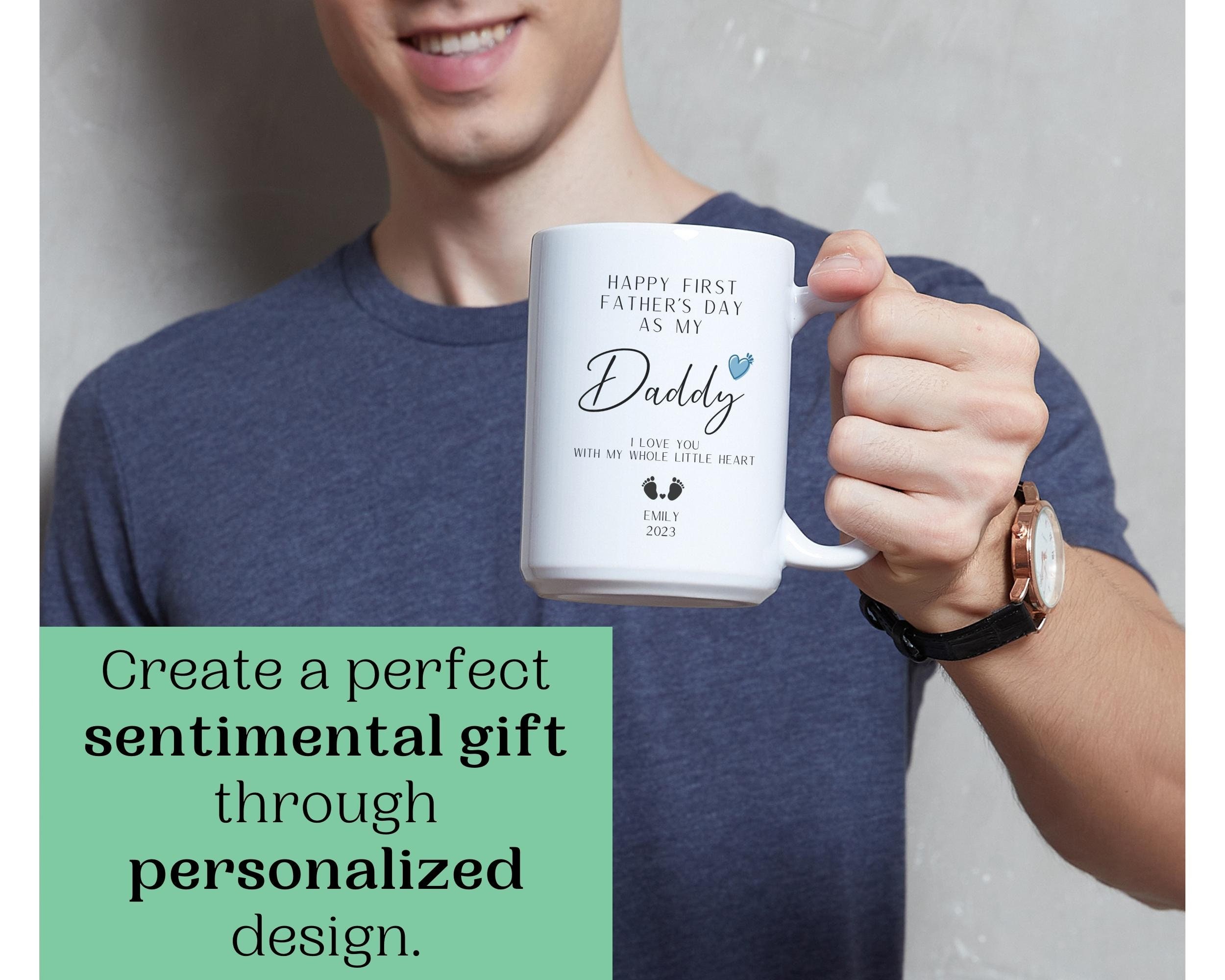 1st Father's Day Mug, New Dad Gift, Our First Fathers Day Mug, New Dad ...