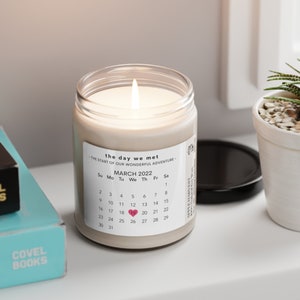 Anniversary Candle, Special Date Personalised Apothecary Candle ...