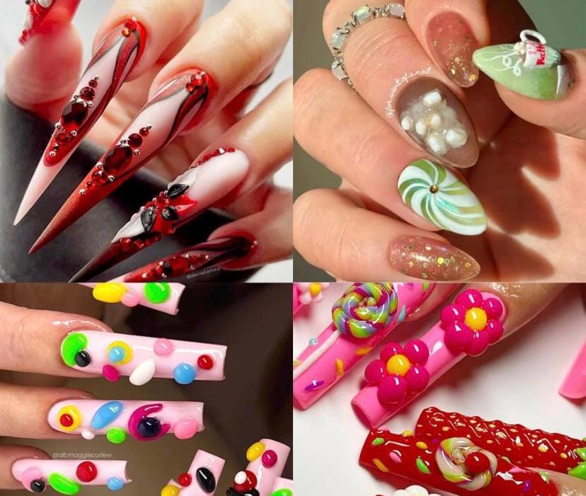 CUSTOM ACRYLIC Press-on Nails - Etsy