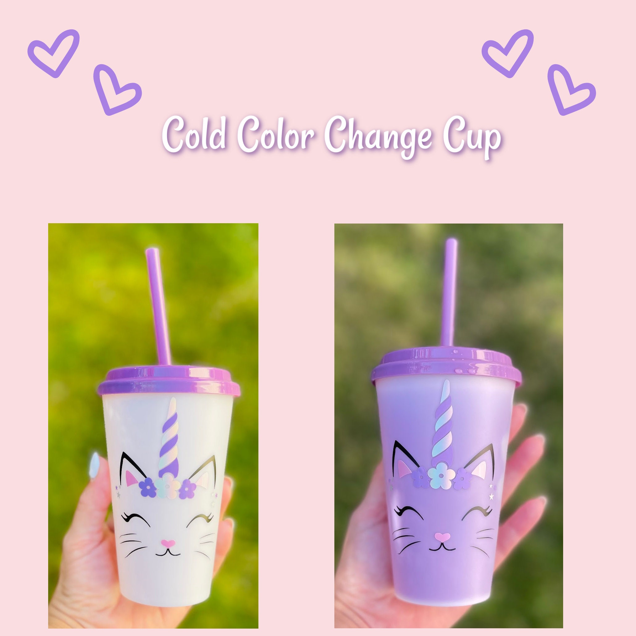 8 Oz Color Change Kids Cups - Etsy