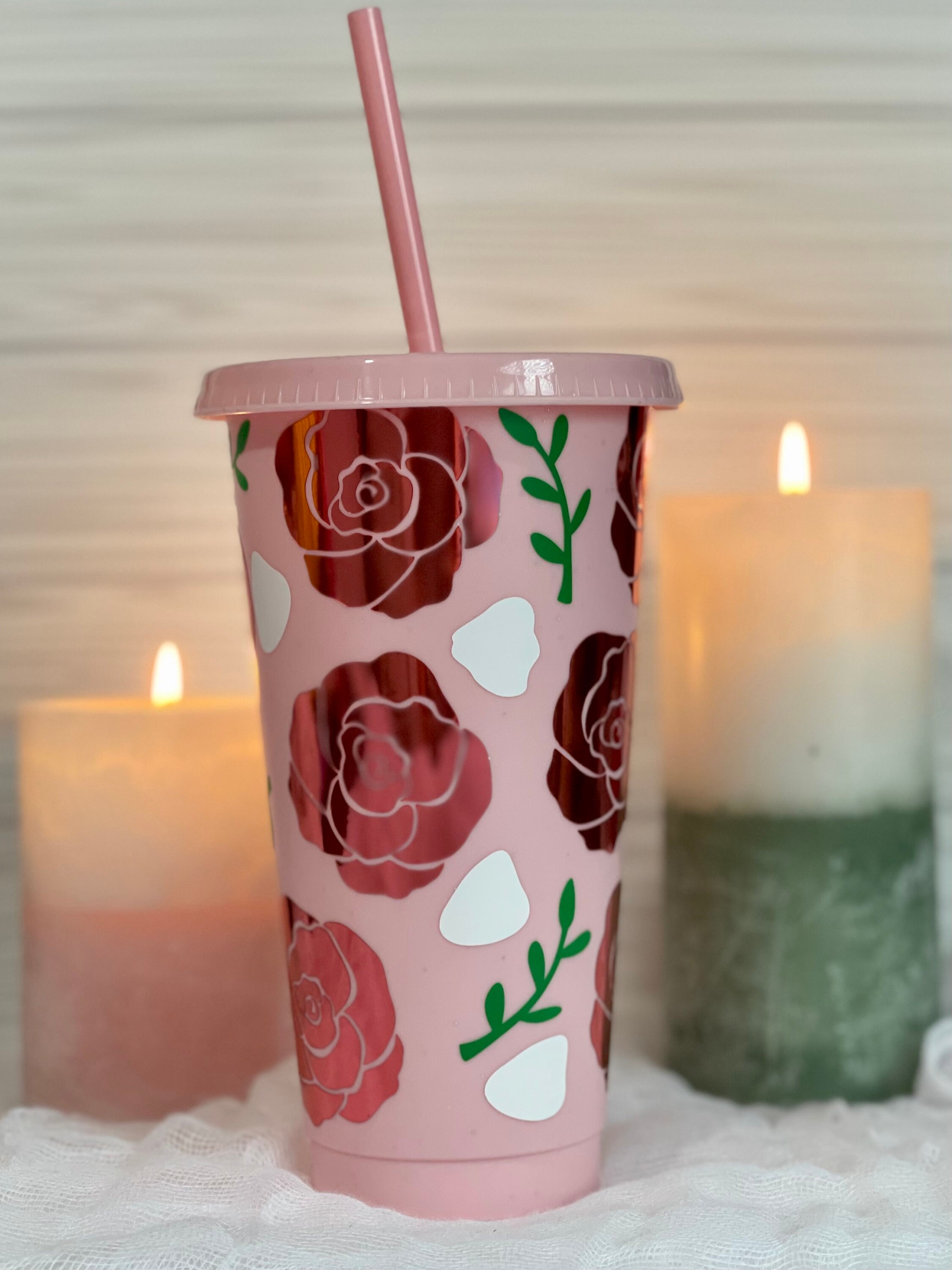 Venti Pink Roses Reusable Cold Cup - Etsy