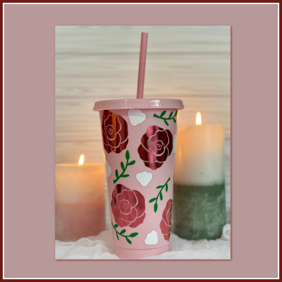 Venti Pink Roses Reusable Cold Cup - Etsy