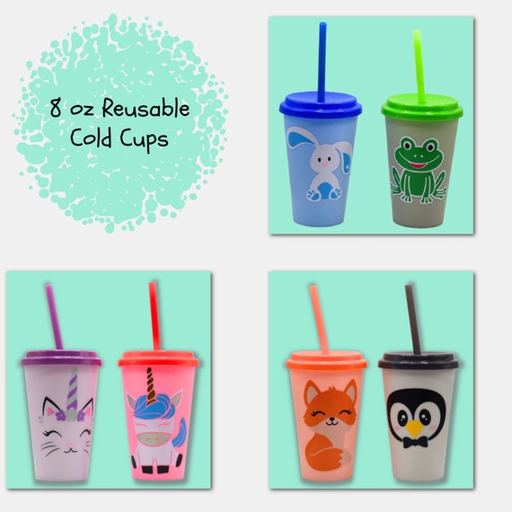 8 Oz Color Change Kids Cups - Etsy