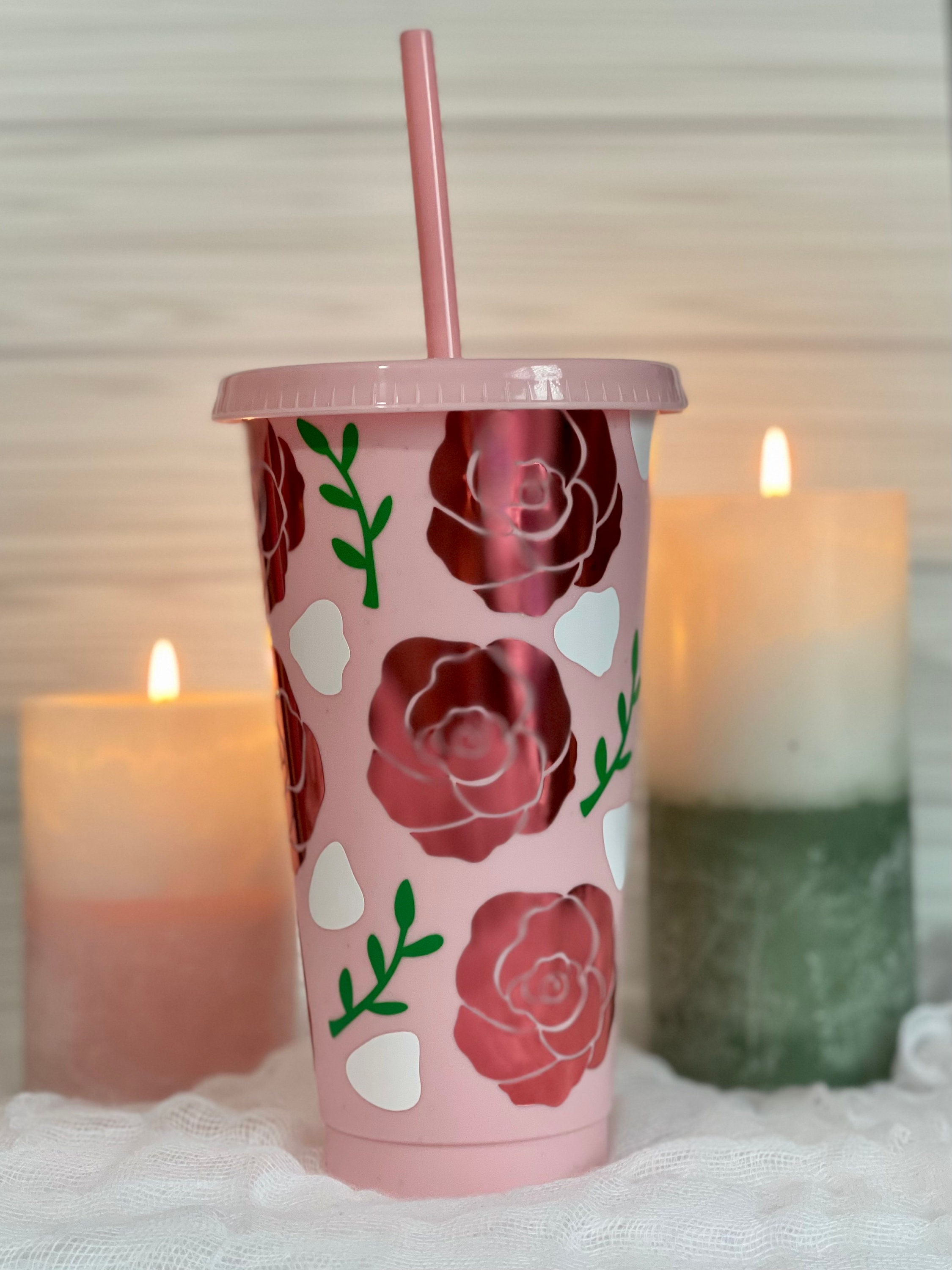 Venti Pink Roses Reusable Cold Cup - Etsy