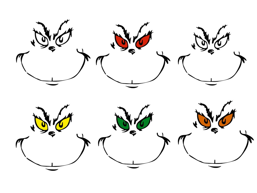 Grinch Face SVG PNG Christmas Gift for Cricut Grinch Clip - Etsy