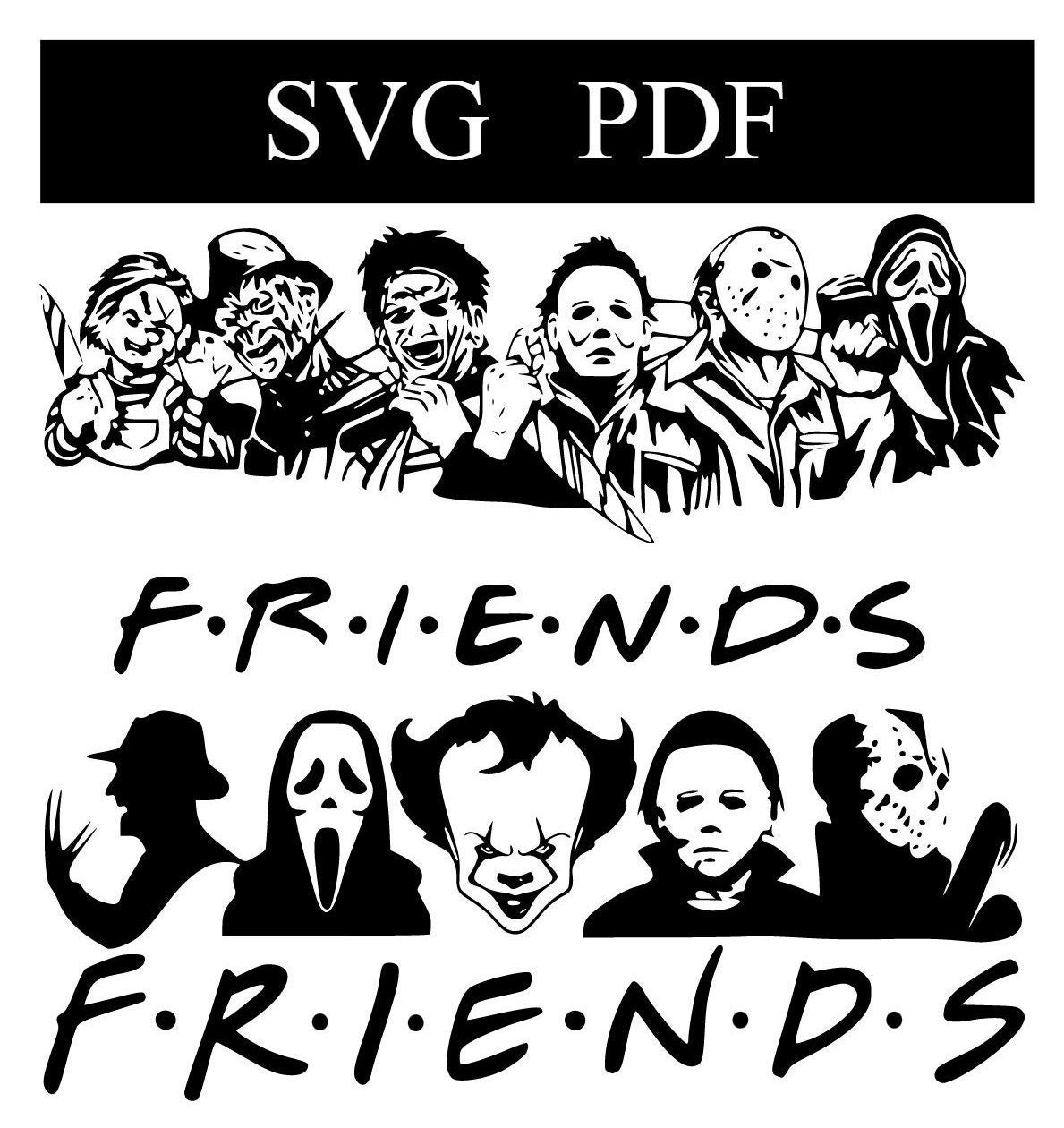 Halloween Friends SVG - Etsy