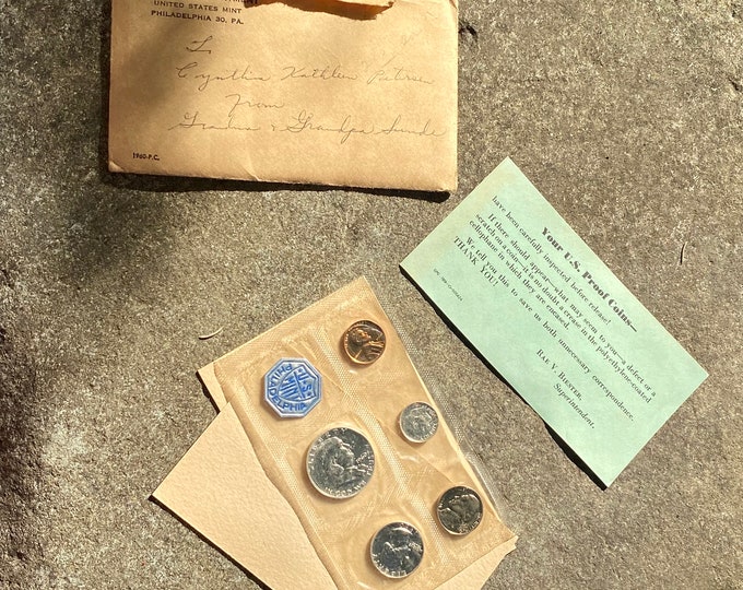 1960 Silver US Proof Set / COMPLETE With Envelope and Certificate / 90% ...