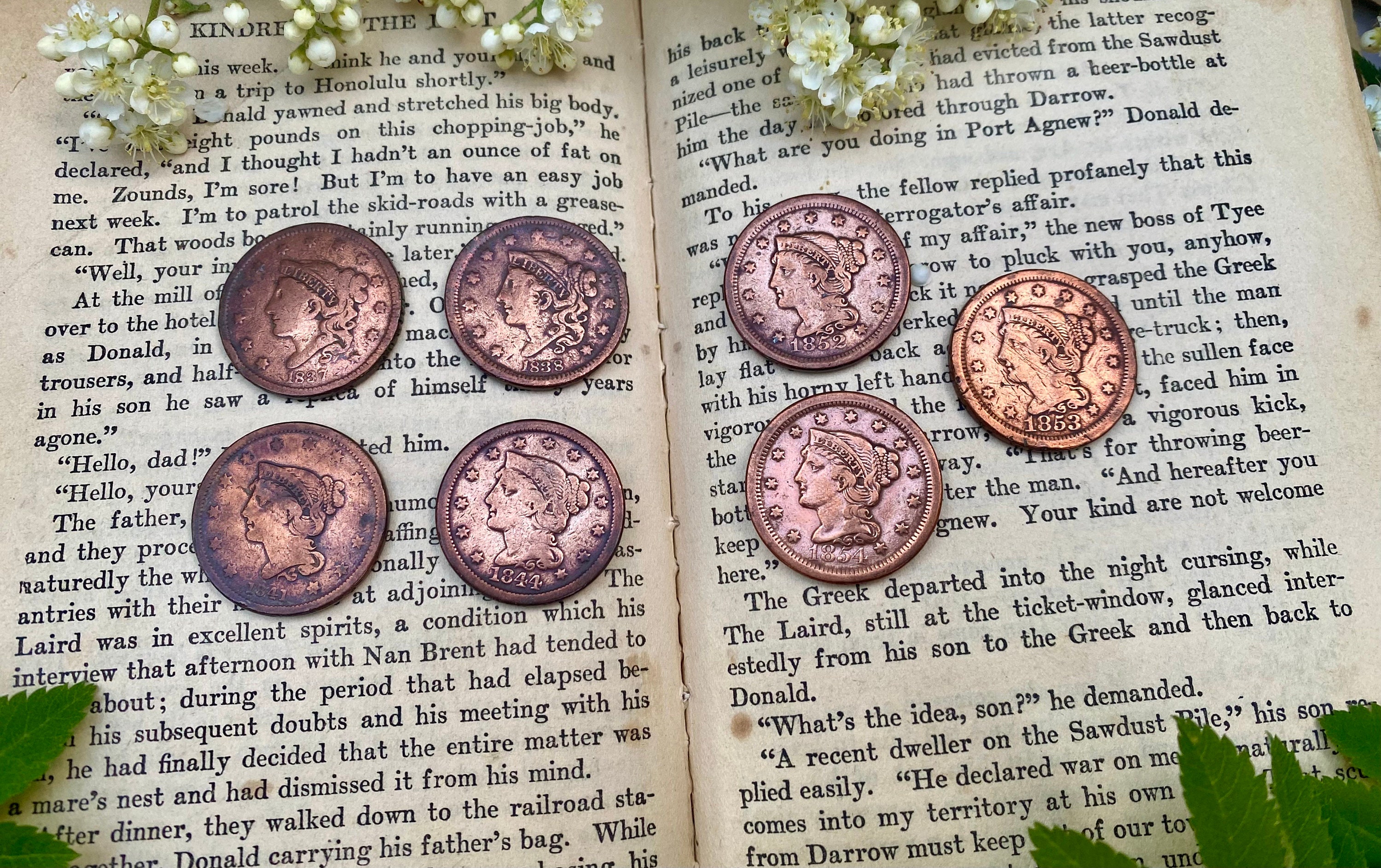 1800s Large Cent Penny / American Vintage Currency / Victorian Antqiue ...