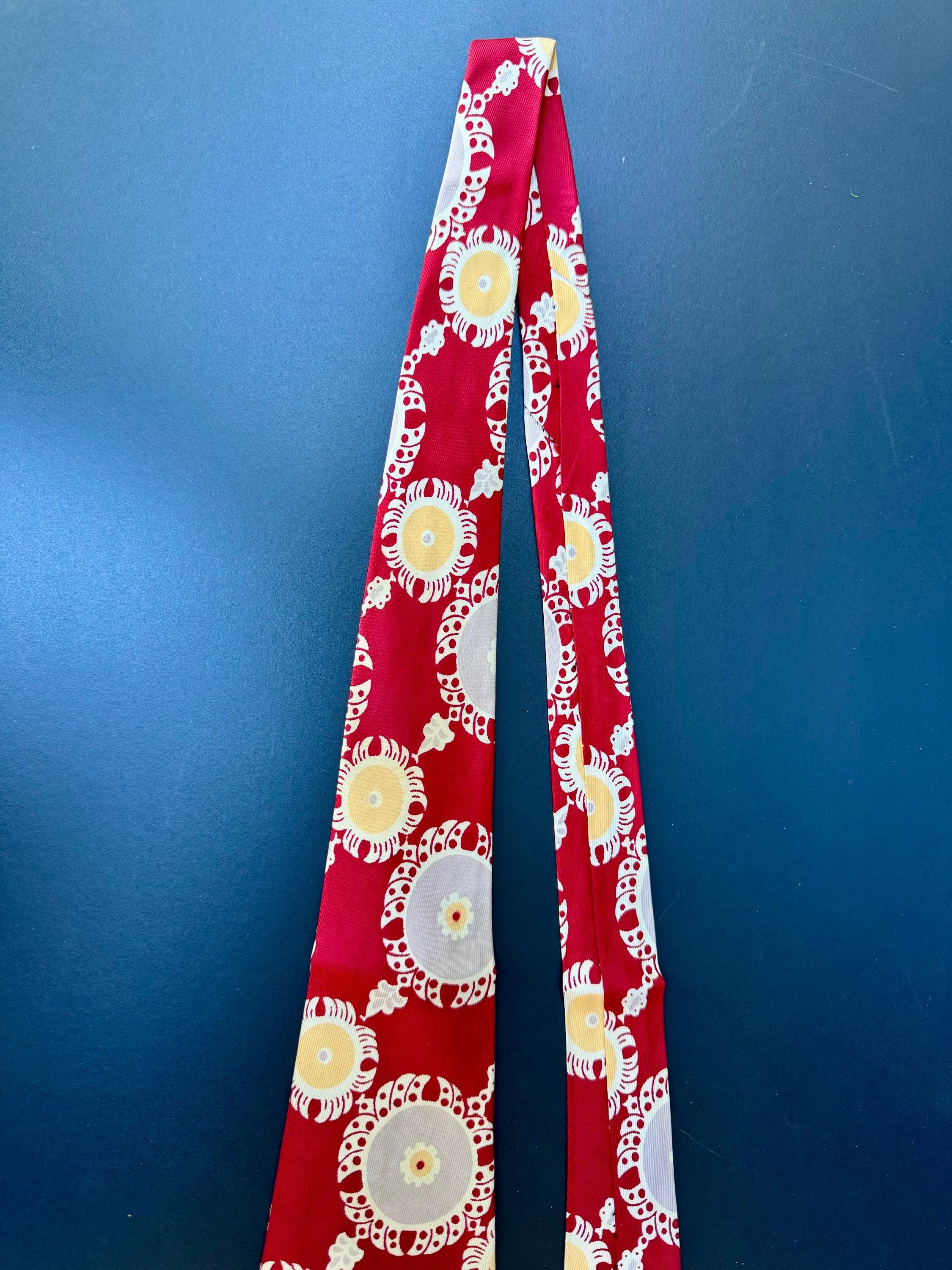 1940s Red Silk Swing Tie by Manhattan / Art Deco Mid-century Fashion ...