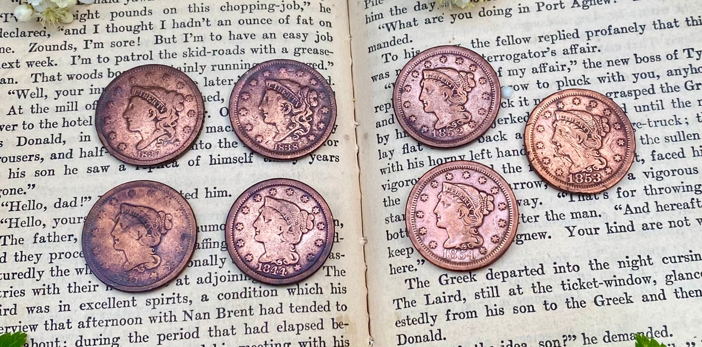 1800s Large Cent Penny / American Vintage Currency / Victorian Antqiue ...