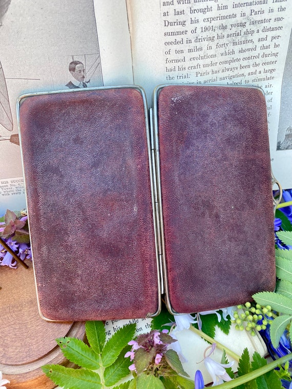 1800s 1900s Victorian Floral Wallet / Real Leather E… - Gem