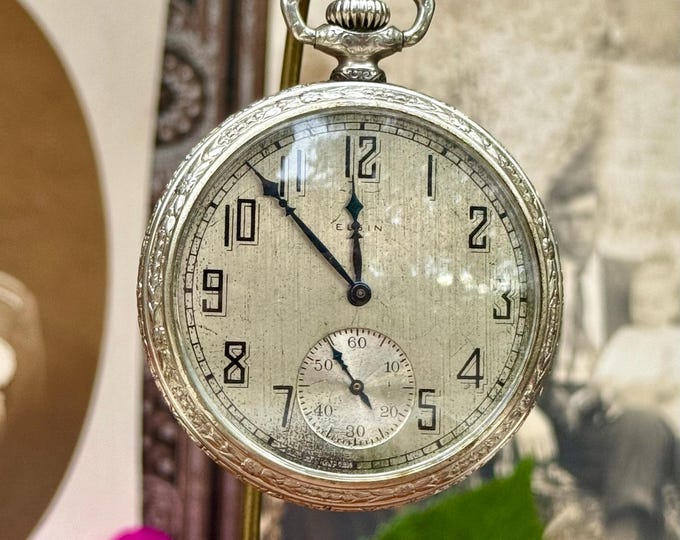 1920s 1927 Elgin Pocket Watch / Geometrical Read Out / 1900s 1920s Art ...