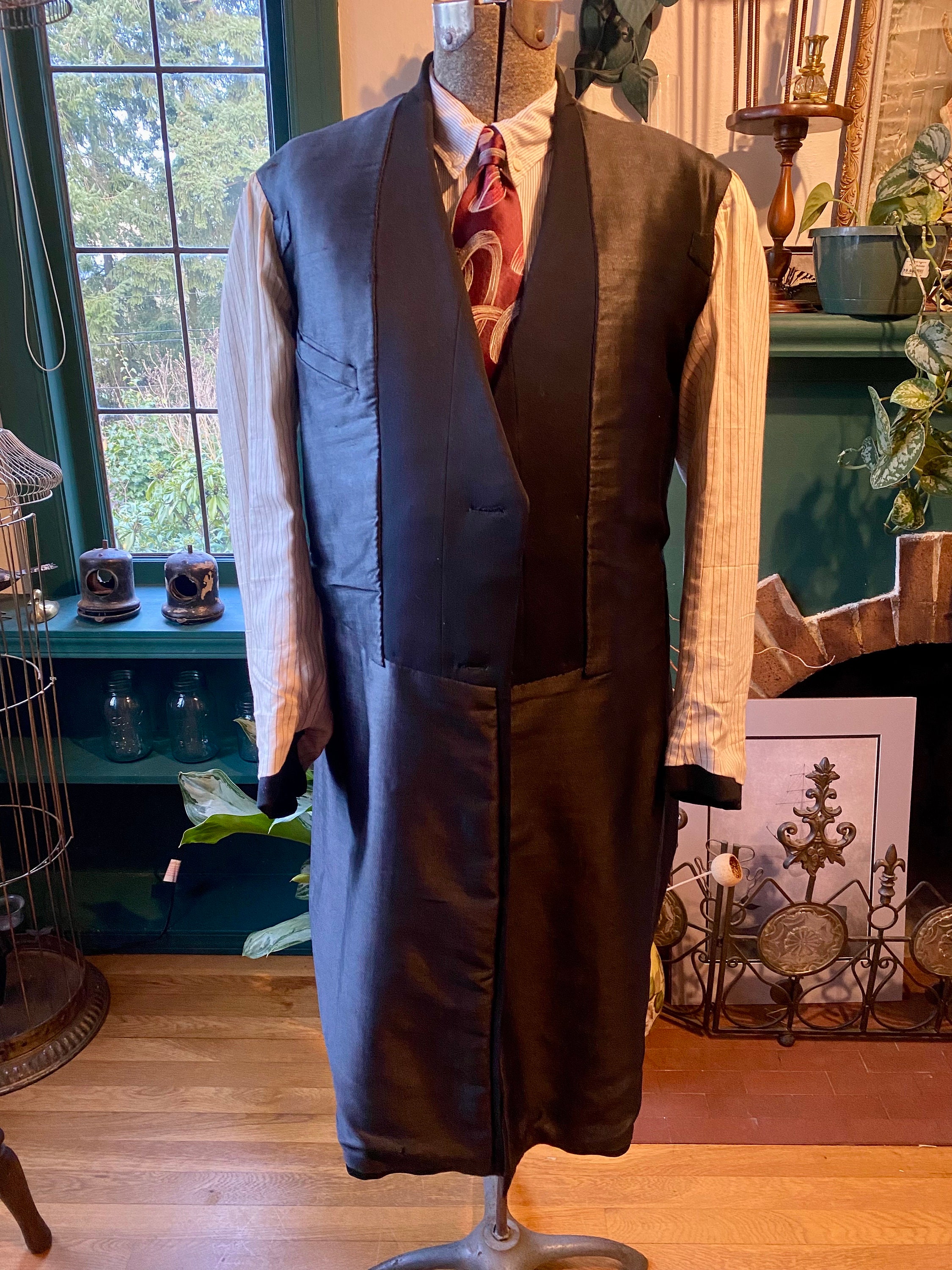 Early 1900s 1800s Black Wool Frock Coat Double Breasted High Quality - Etsy