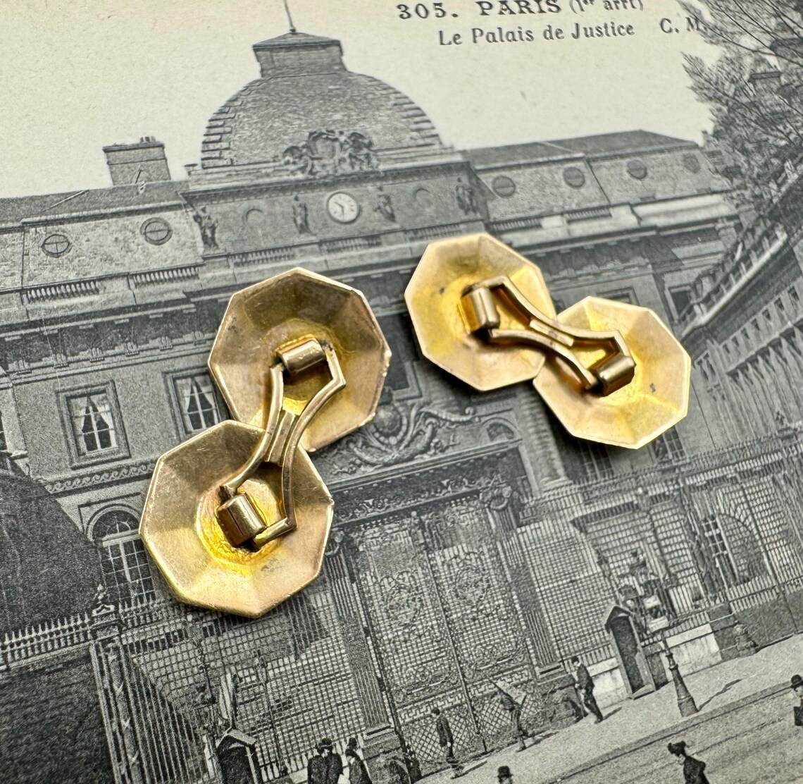 Antique Edwardian 10K Gold Cuff-links / 1900s Victorian ~ Edwardian ...