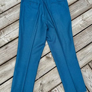 1960s Black & Blue Pinstriped Suit / Double Breasted - Ticket Pocket ...