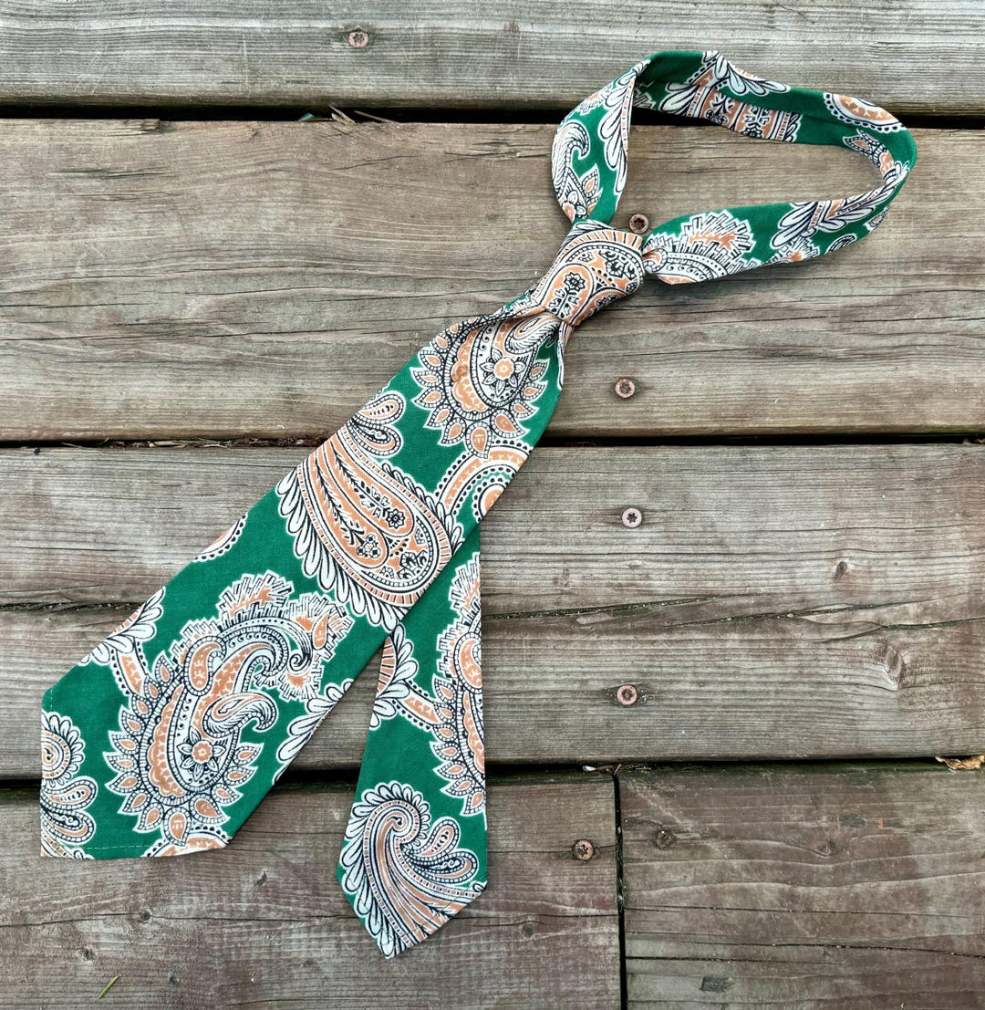 1930s Green Abstract Wool Tie / Art Deco - Edwardian Menswear / Botany ...