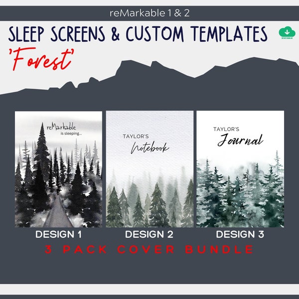 Remarkable 2 Cover Template Bundle Etsy