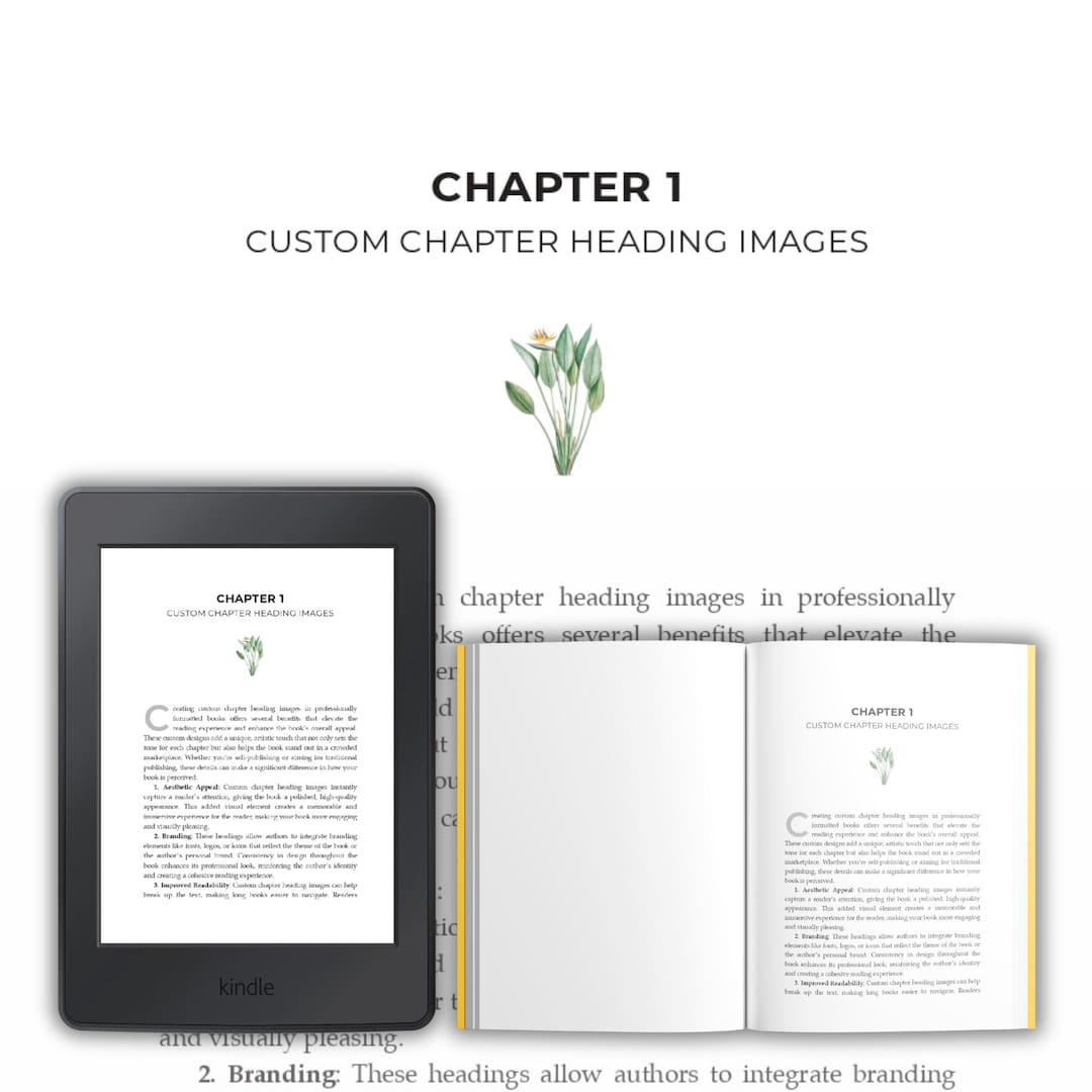 Chapter Heading Image Design Custom Ebook and Paperback Seamless Ebook ...