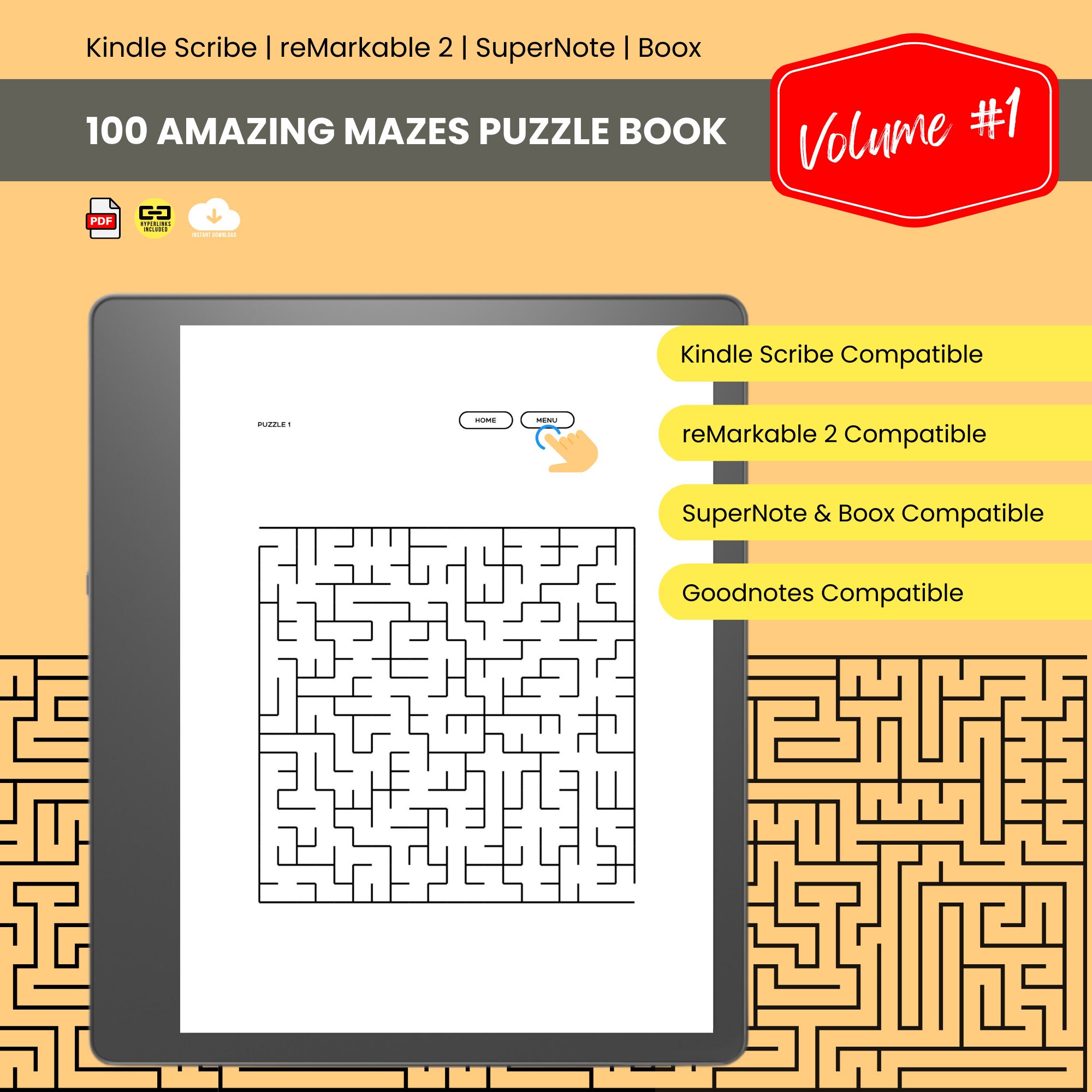 Kindle Scribe Maze Puzzle Games for Kindle Scribe, Maze Game Suit ...