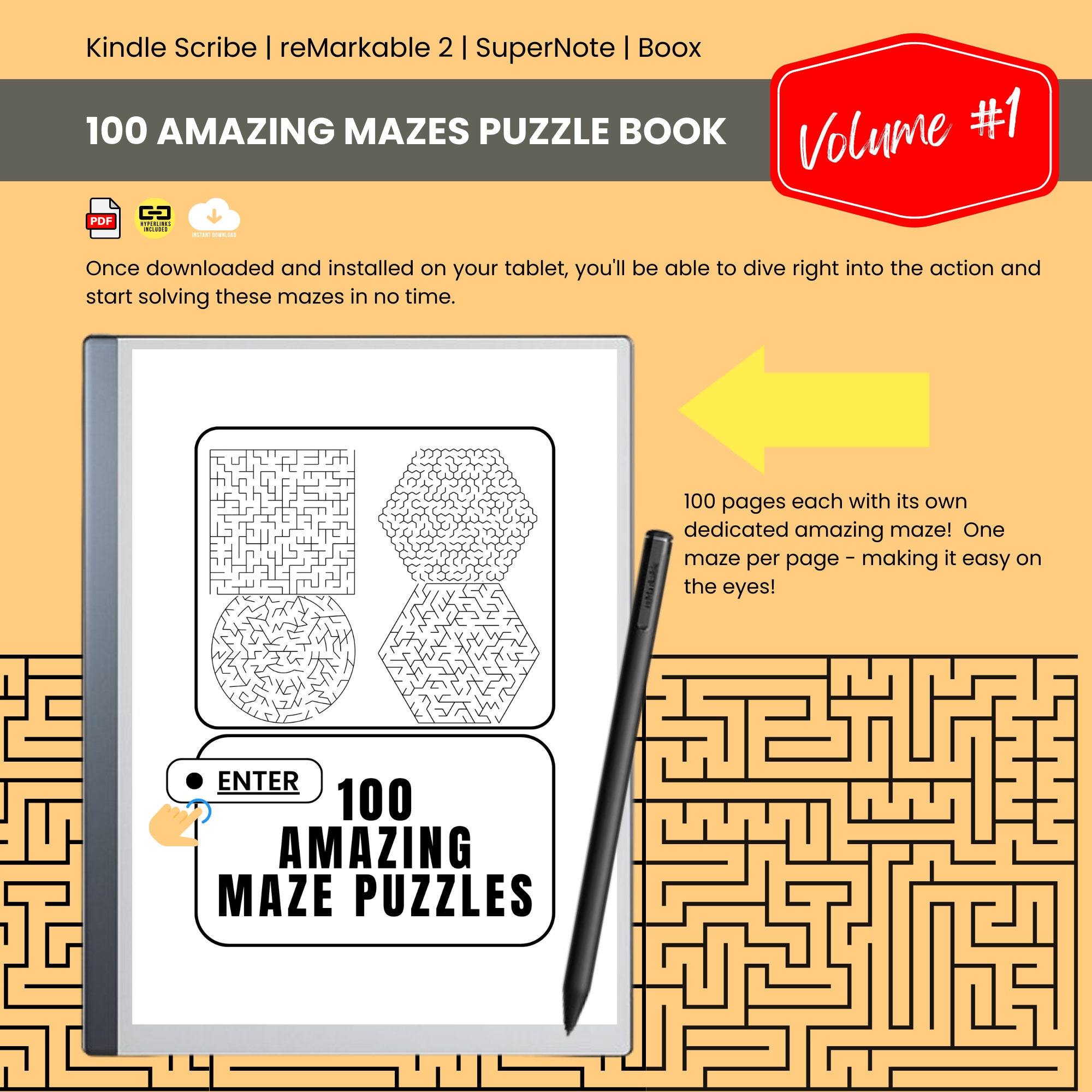 Kindle Scribe Maze Puzzle Games for Kindle Scribe, Maze Game Suit ...