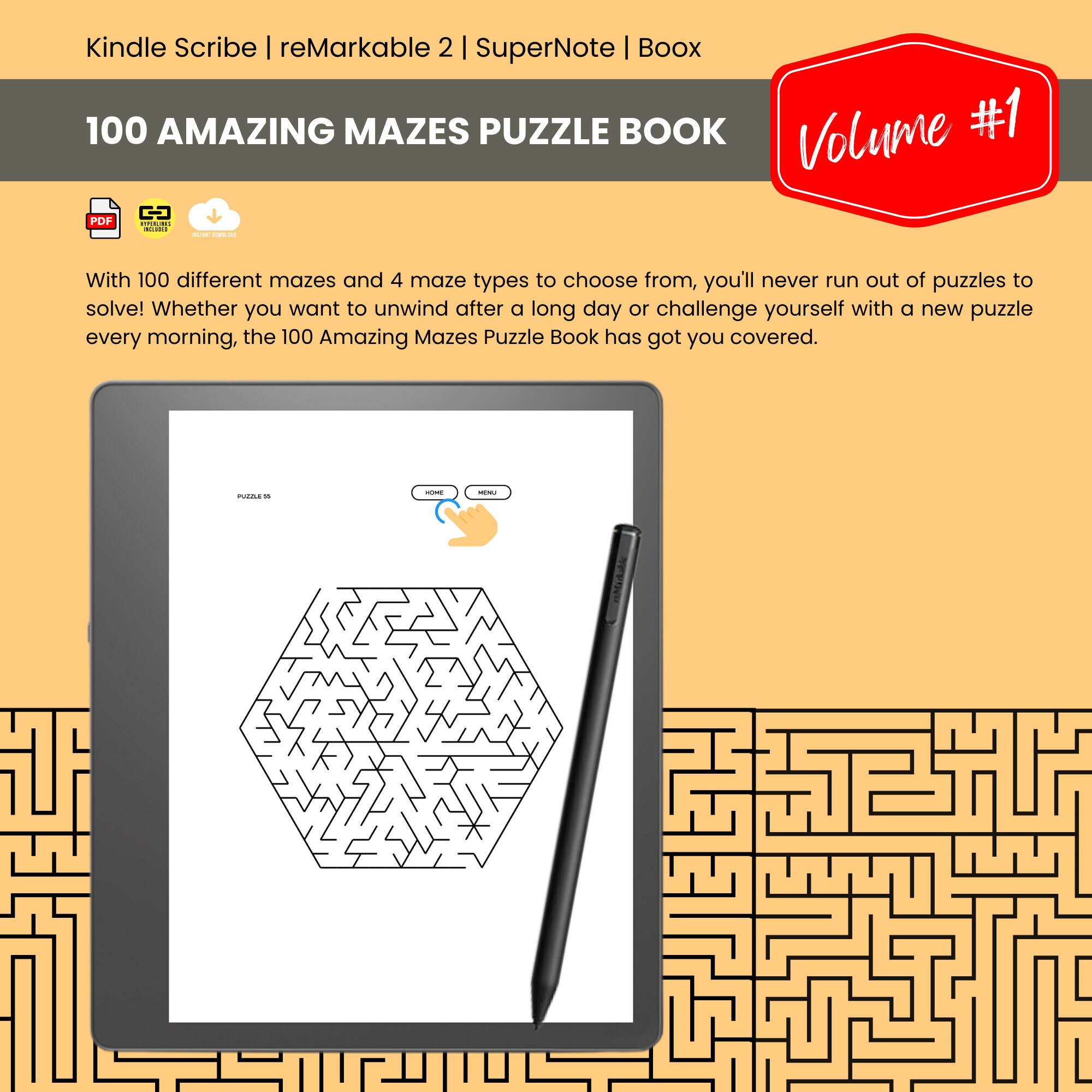 Kindle Scribe Maze Puzzle Games for Kindle Scribe, Maze Game Suit ...
