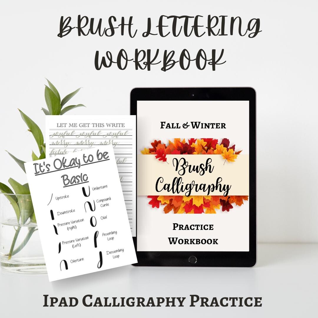Fall and Winter Digital Workbook for Procreate | Calligraphy Practice ...