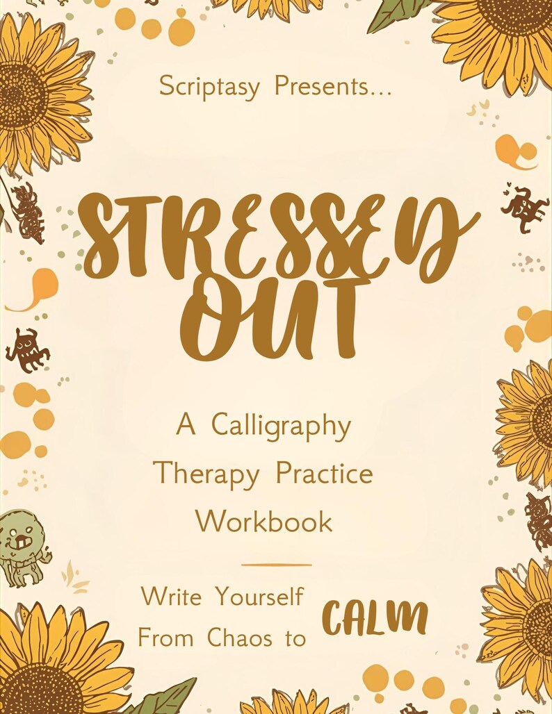 Stressed Out Hand Lettering Workbook | Mindful Lettering Practice for ...