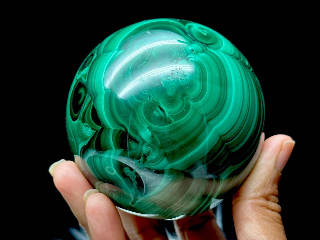 Large Beautiful Top Quality Malachite Crystal Sphere, Malachite Sphere ...