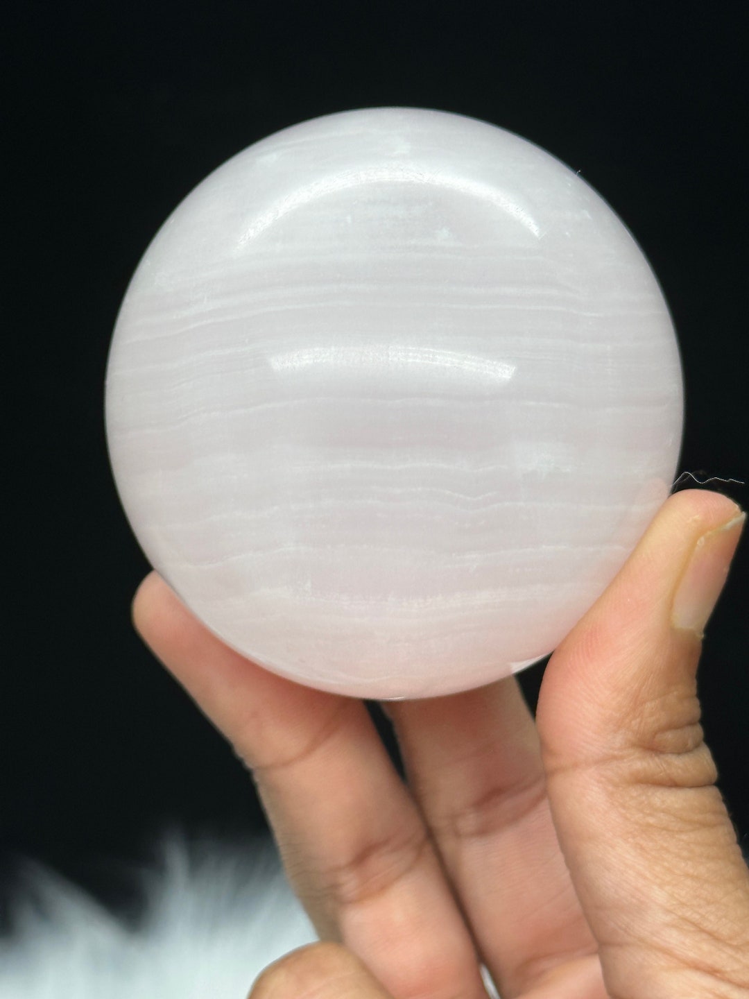 Beautiful Pink Mangano Calcite Banded Sphere GRADE AAA - Etsy