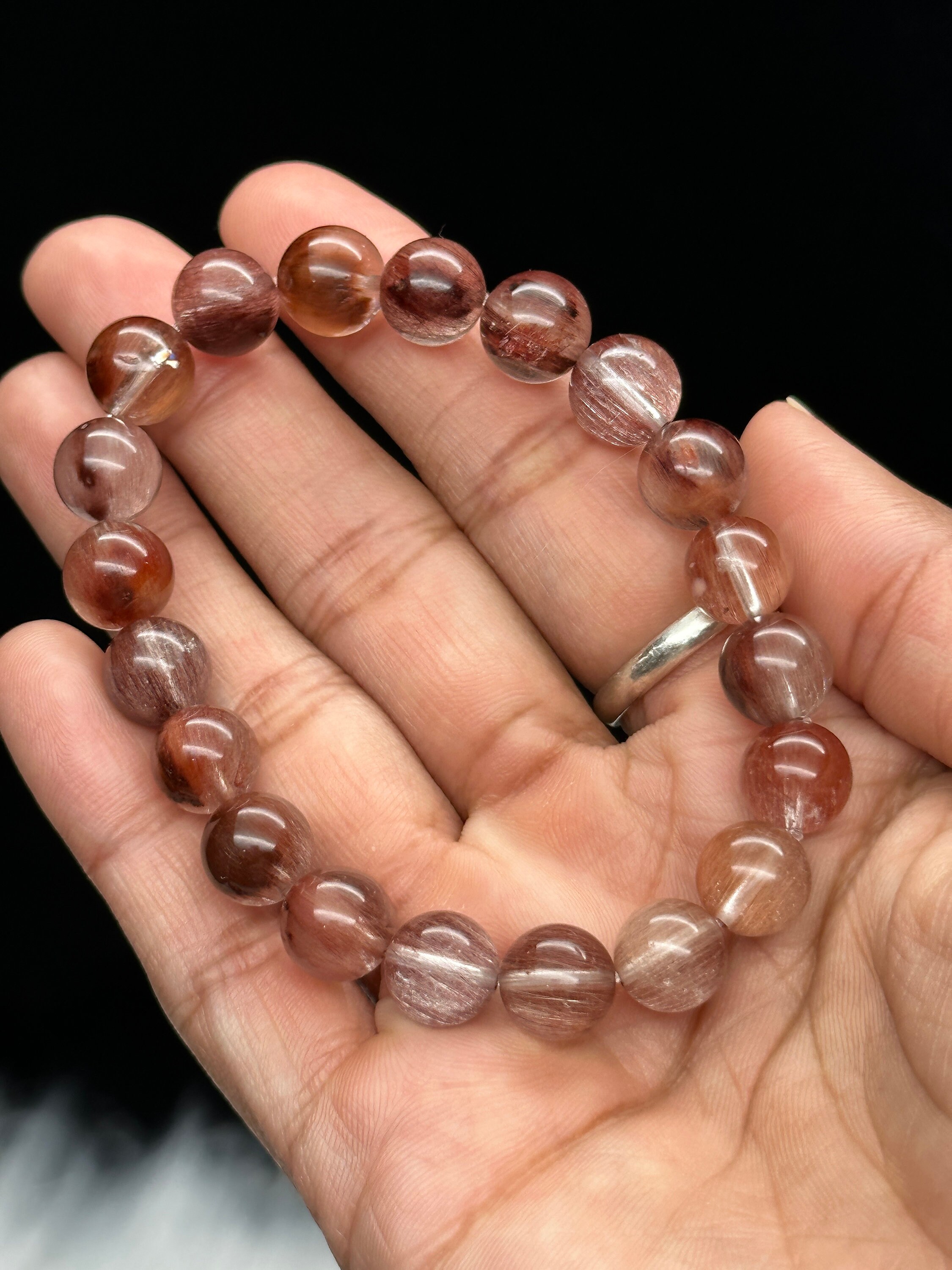 Red Rabbit Hair Quartz Bracelet grade AAA Rutilated Quartz - Etsy