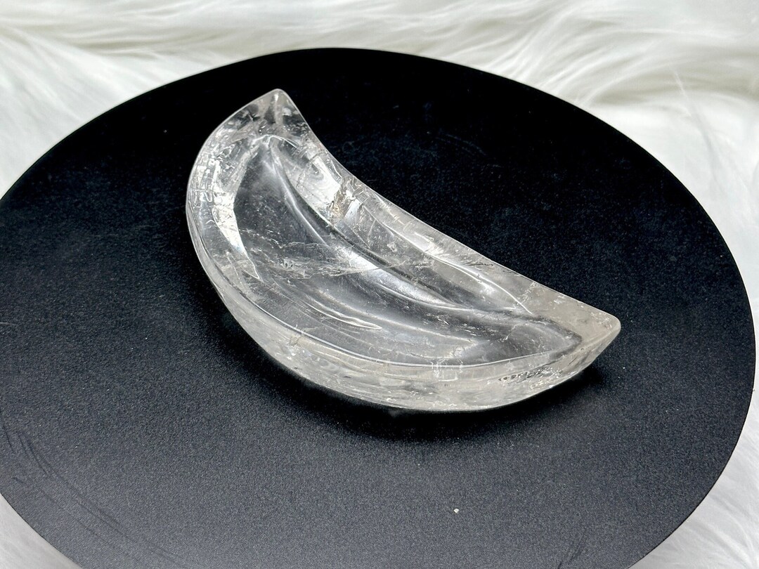 Clear Quartz Crystal Half Moon Bowl - Etsy