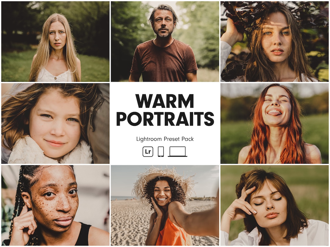 Warm Portrait Lightroom Presets: Natural Cinematic Photography (desktop ...