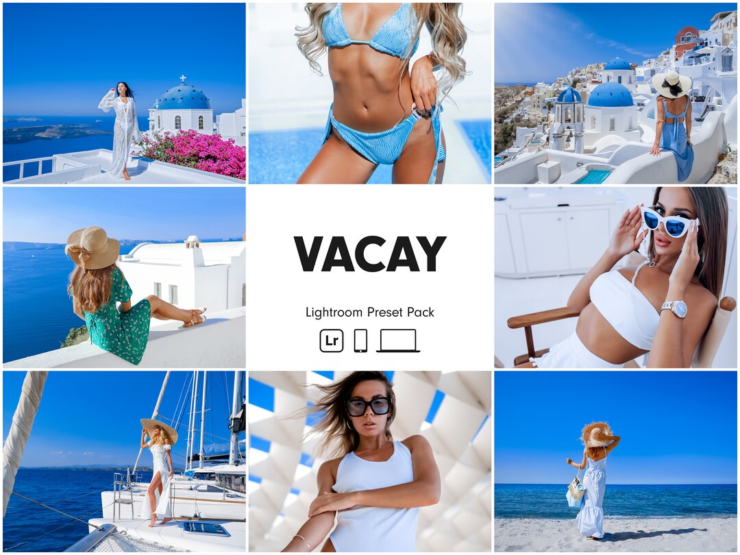 10 VACAY Lightroom Presets | Bright Summer Preset | Colorful Preset | Influencer Travel Preset ...