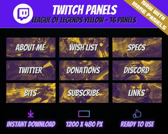 League of Legends Panels for Twitch 10 X Different Panels - Etsy