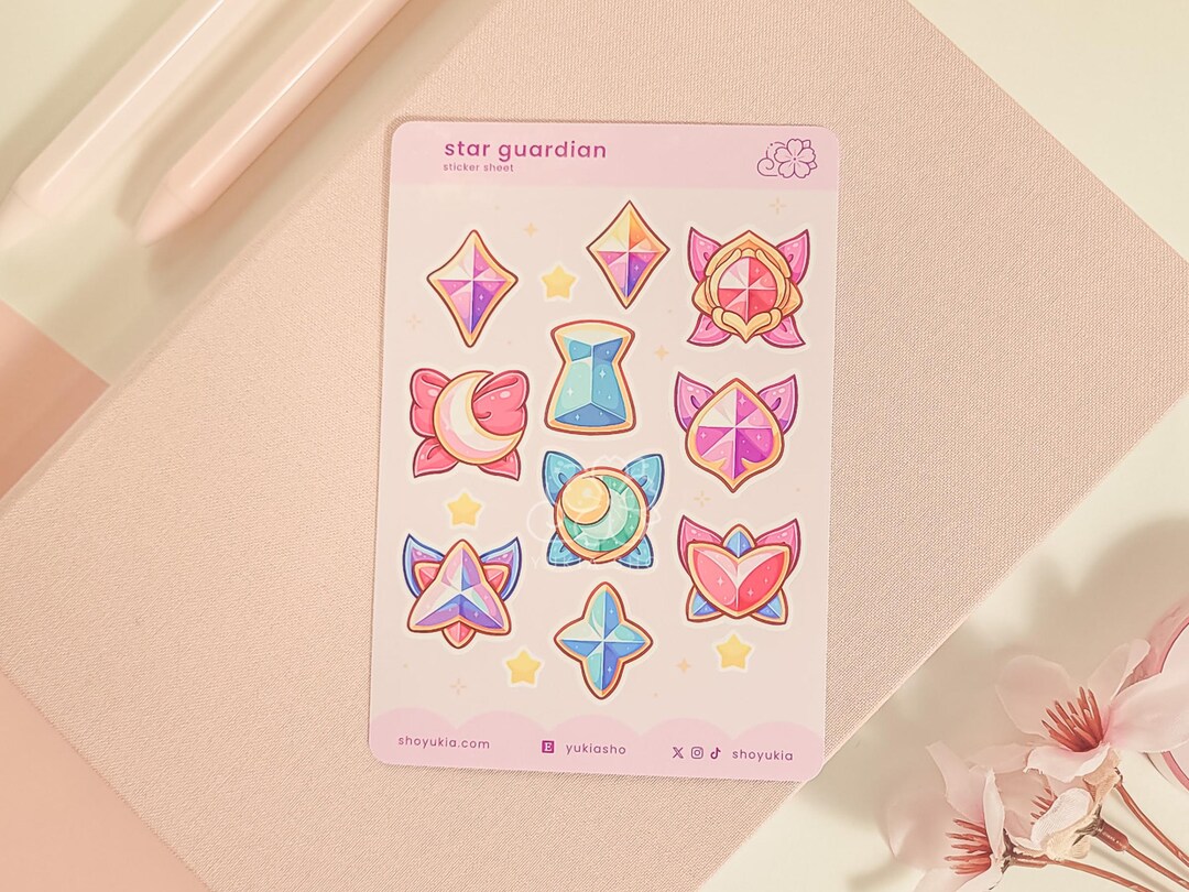 Lol Star Guardian Emblem (set 3) Mini Sticker Sheet | Planner Stickers ...