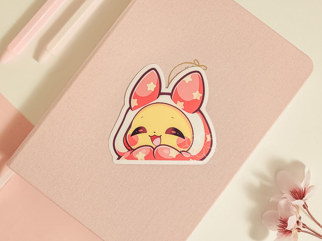 PKMN Pika Comfy 3 Vinyl Sticker Cute Die Cut Sticker Laptop Sticker ...