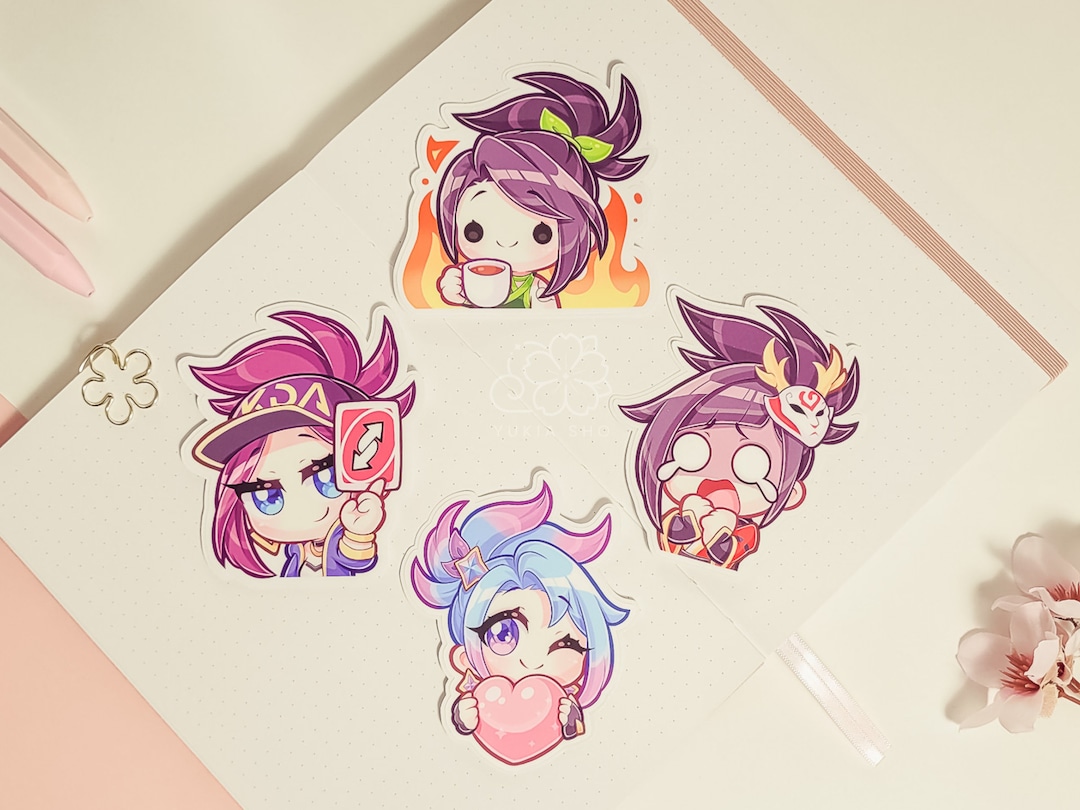 L O L Akali 3" Vinyl Sticker Pack | Cute Stickers | Laptop Sticker ...