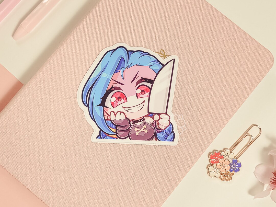L O L Jinx Knife 3" Vinyl Sticker | Cute Stickers | Laptop Sticker ...
