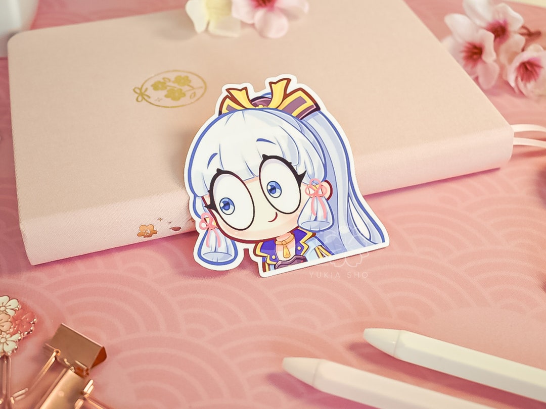 Genshin Impact Ayaka Eyes 3 Vinyl Sticker glossy Cute Die Cut Sticker ...