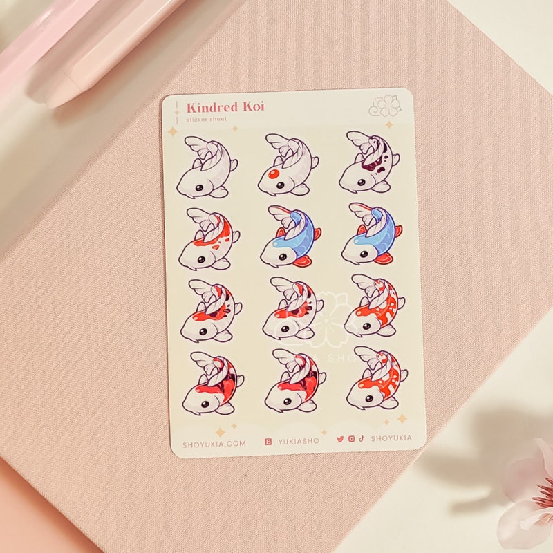 Koi Stickers - Etsy