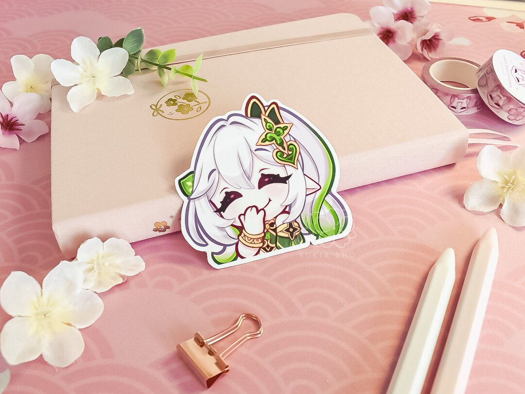 Genshin Impact Nahida Giggle 3" Vinyl Sticker (glossy)s | Cute Die Cut ...