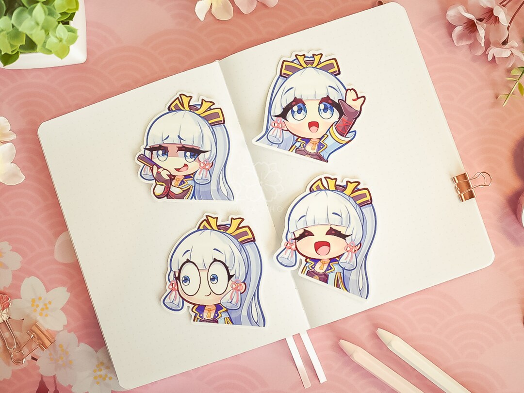 Genshin Impact Ayaka 3" Vinyl Sticker Pack | Cute Die Cut Sticker ...
