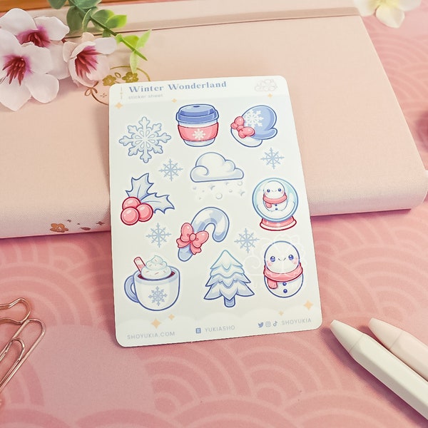 Winter Stickers Sheet - Etsy